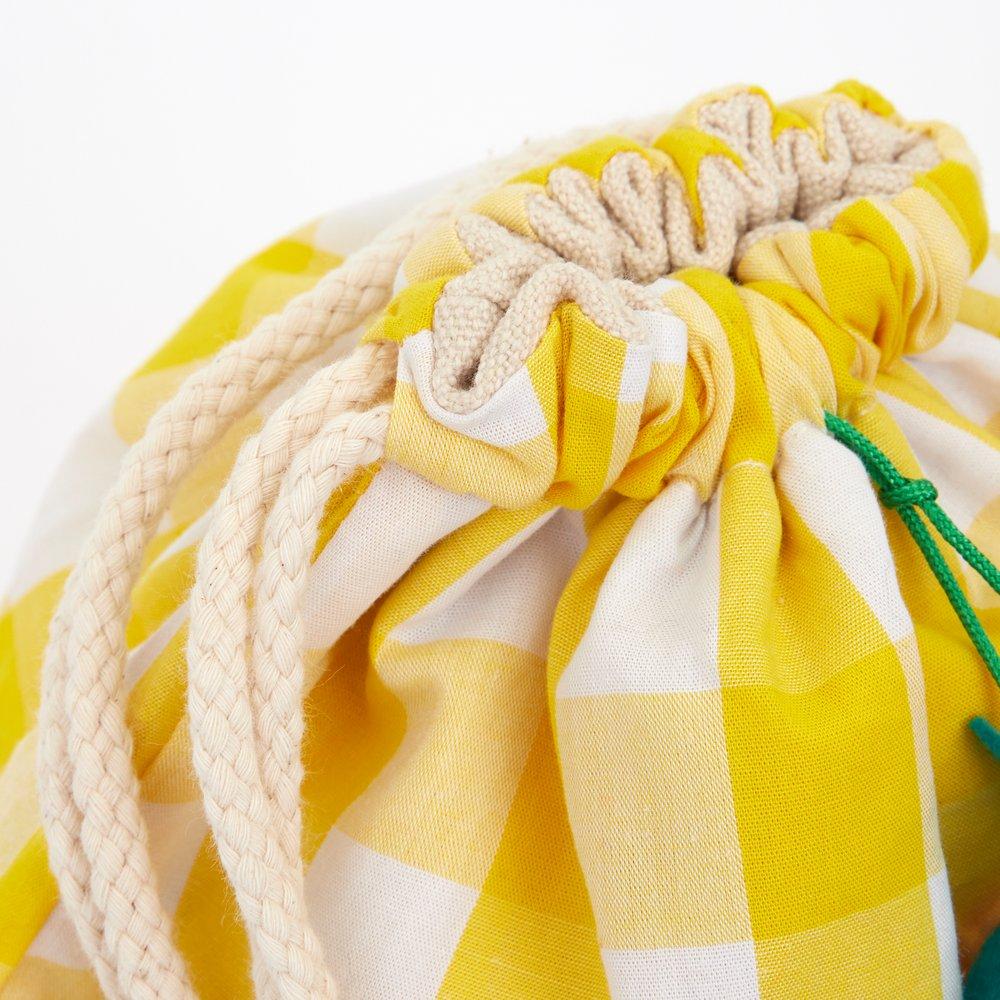 Cherry Gingham Drawstring Bag (final sale) – Bicycle Pie